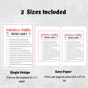 Valentines Day Riddles, Who Am I, Valentines Day Game, Valentines Day ...