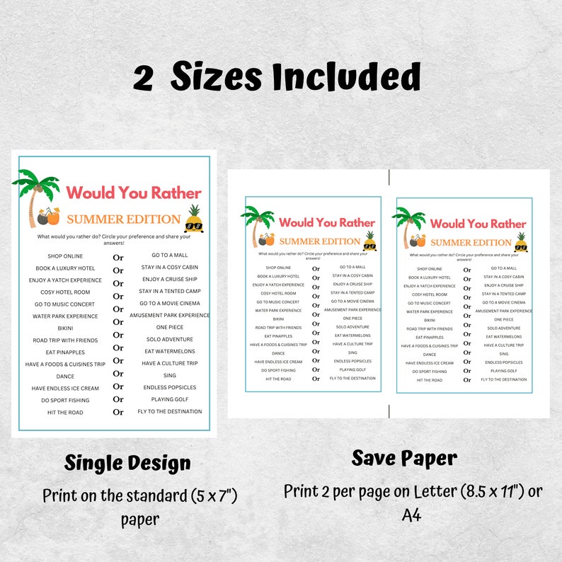 Summer Games, Would You Rather, Summer Party Games, Summertime Games ...