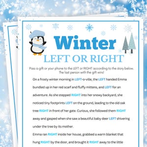 Winter Games, Left or Right, Winter Party Game, Winter Class Games ...