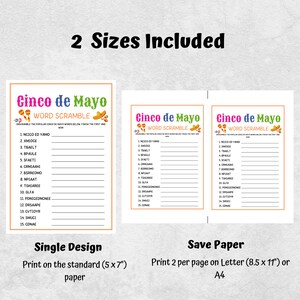 Cinco De Mayo Games, Word Scramble, Cinco De Mayo Party Games for ...
