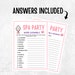 Spa Party Games, Spa Party Word Scramble, Spa Birthday Party Games ...