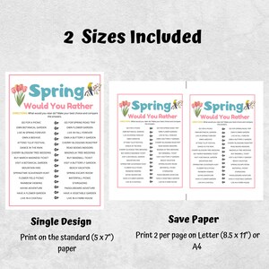 Spring Games, Would You Rather, Spring Party Games, Spring Games for ...