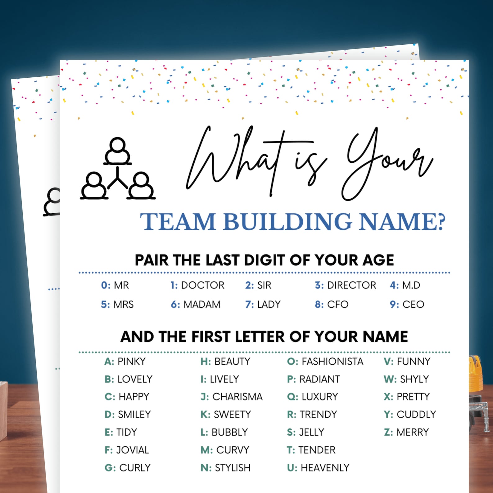Team Building Games, What is Your Team Building Name With Name Tags ...