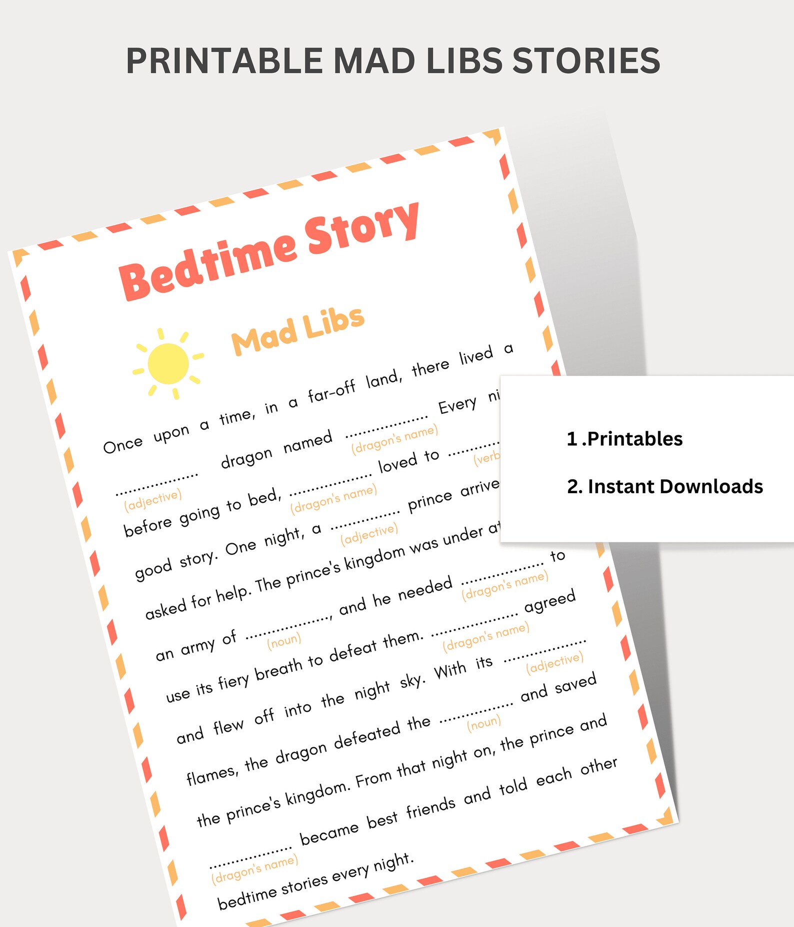 Mad Libs, Games for Kids & Adults, Birthday Games, Brunch Games, Womens ...