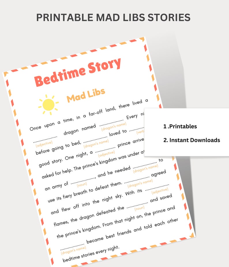Mad Libs, Games for Kids & Adults, Birthday Games, Brunch Games, Womens ...