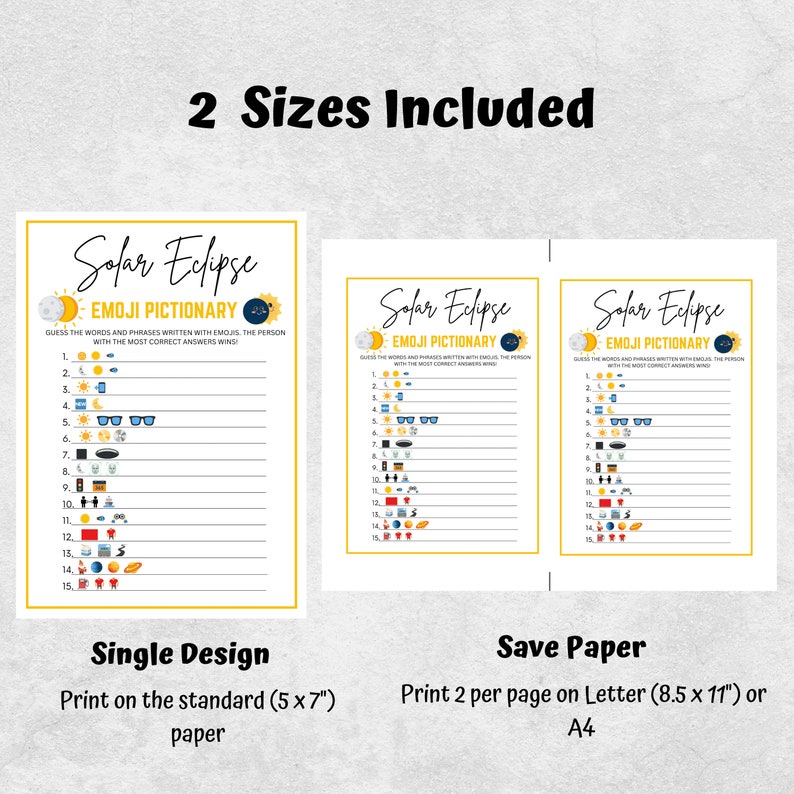 Solar Eclipse Games, Emoji Pictionary, Eclipse Games, Solar Eclipse ...