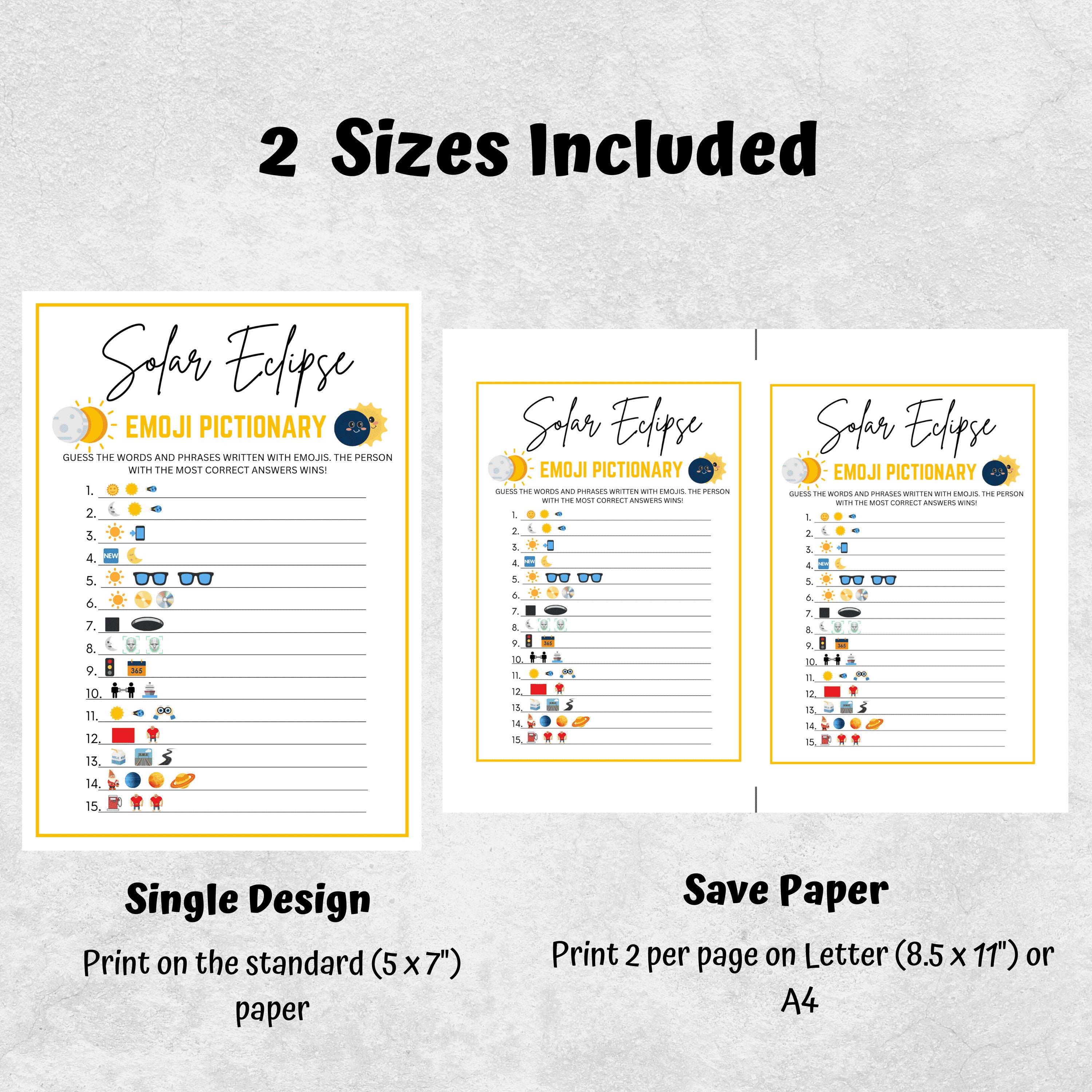 Solar Eclipse Games, Emoji Pictionary, Eclipse Games, Solar Eclipse ...