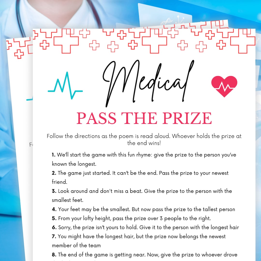 Medical Games, Pass the Prize, Medical Party Games, Nurse Party Games ...