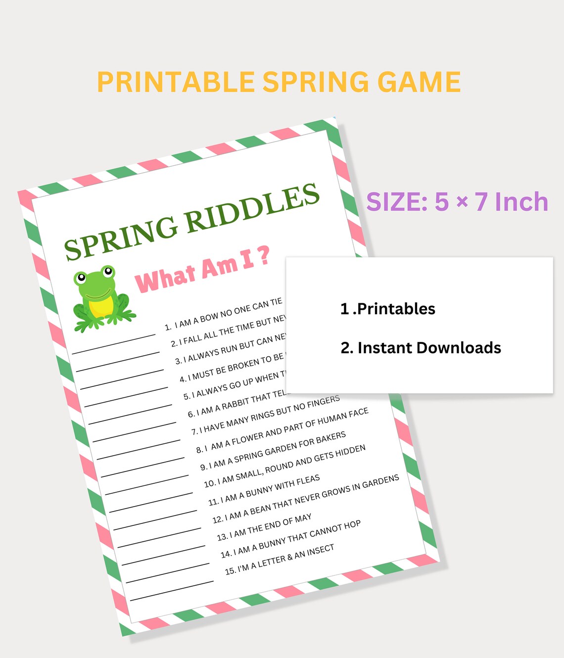 Spring Riddles, What Am I Riddles, Riddles for Kids, Easter Riddles ...