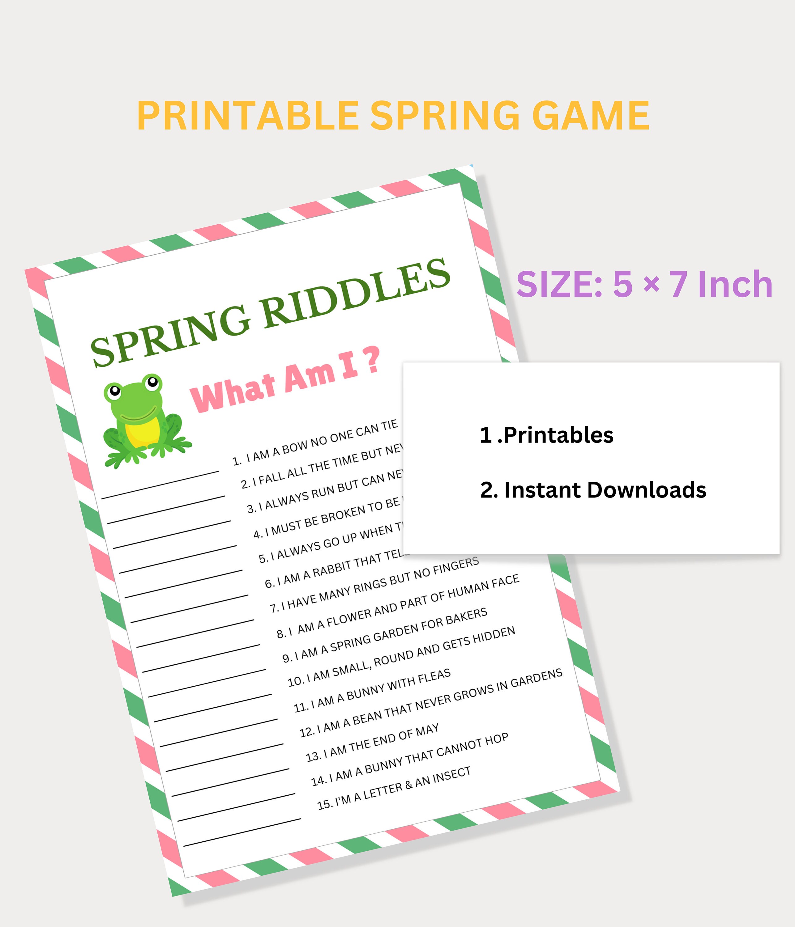 Spring Riddles, What Am I Riddles, Riddles for Kids, Easter Riddles ...
