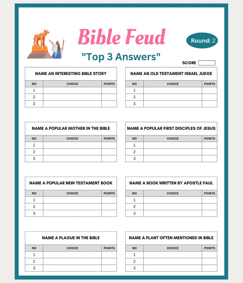 Bible Games, Friendly Feud, Bible Trivia, Bible Games for Kids & Adults ...