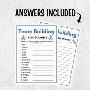 Team Building Games, Team Building Word Scramble, Team Building Party ...