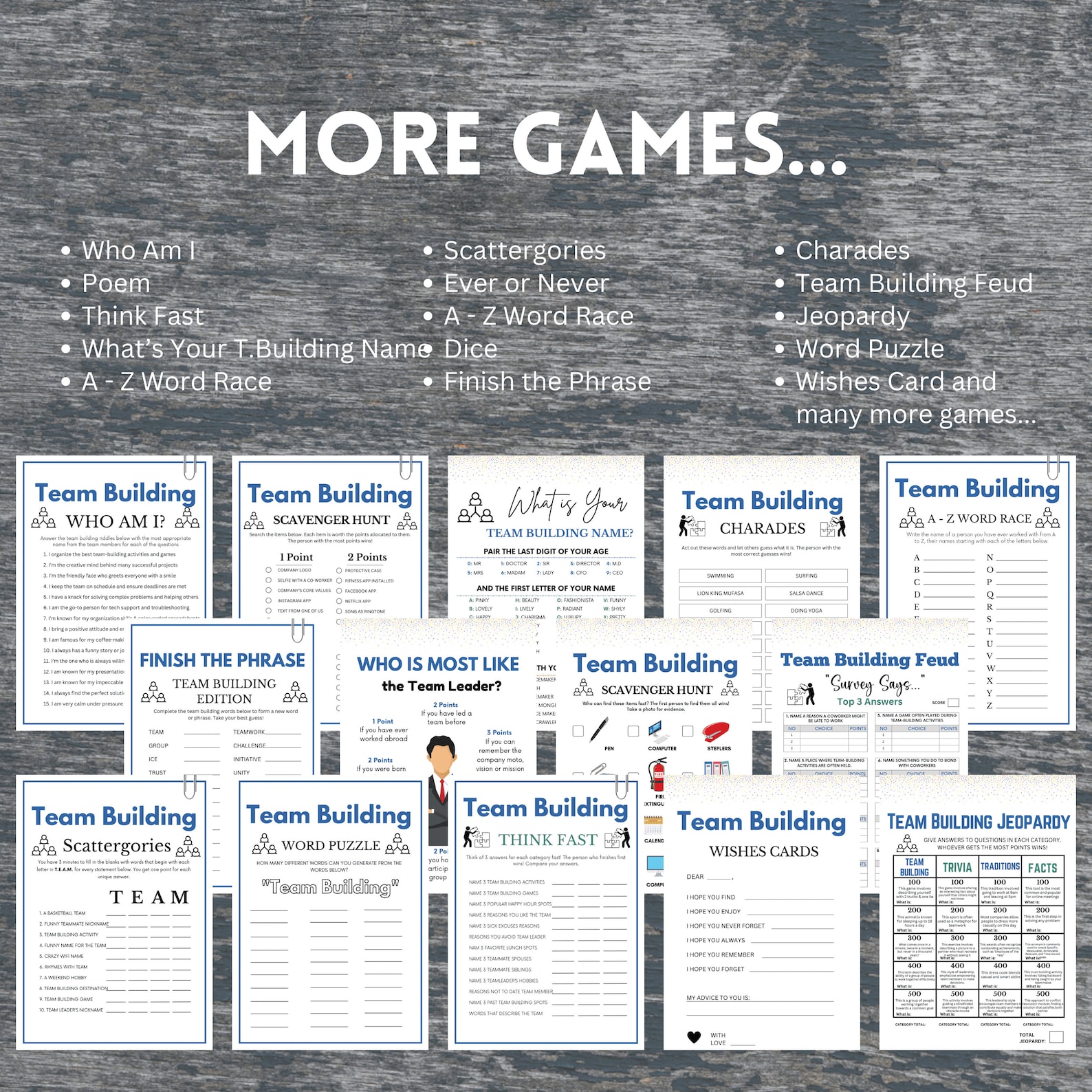 Team Building Games Bundle, 35 Game MEGA Bundle, Party Games for ...