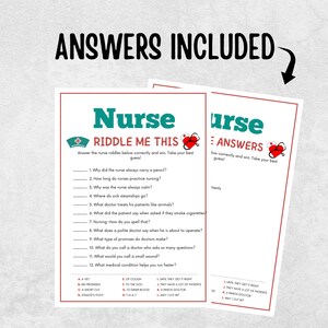 Nurse Games, Nurse Riddles, Nurse Party Games, Nurse Graduation Games ...