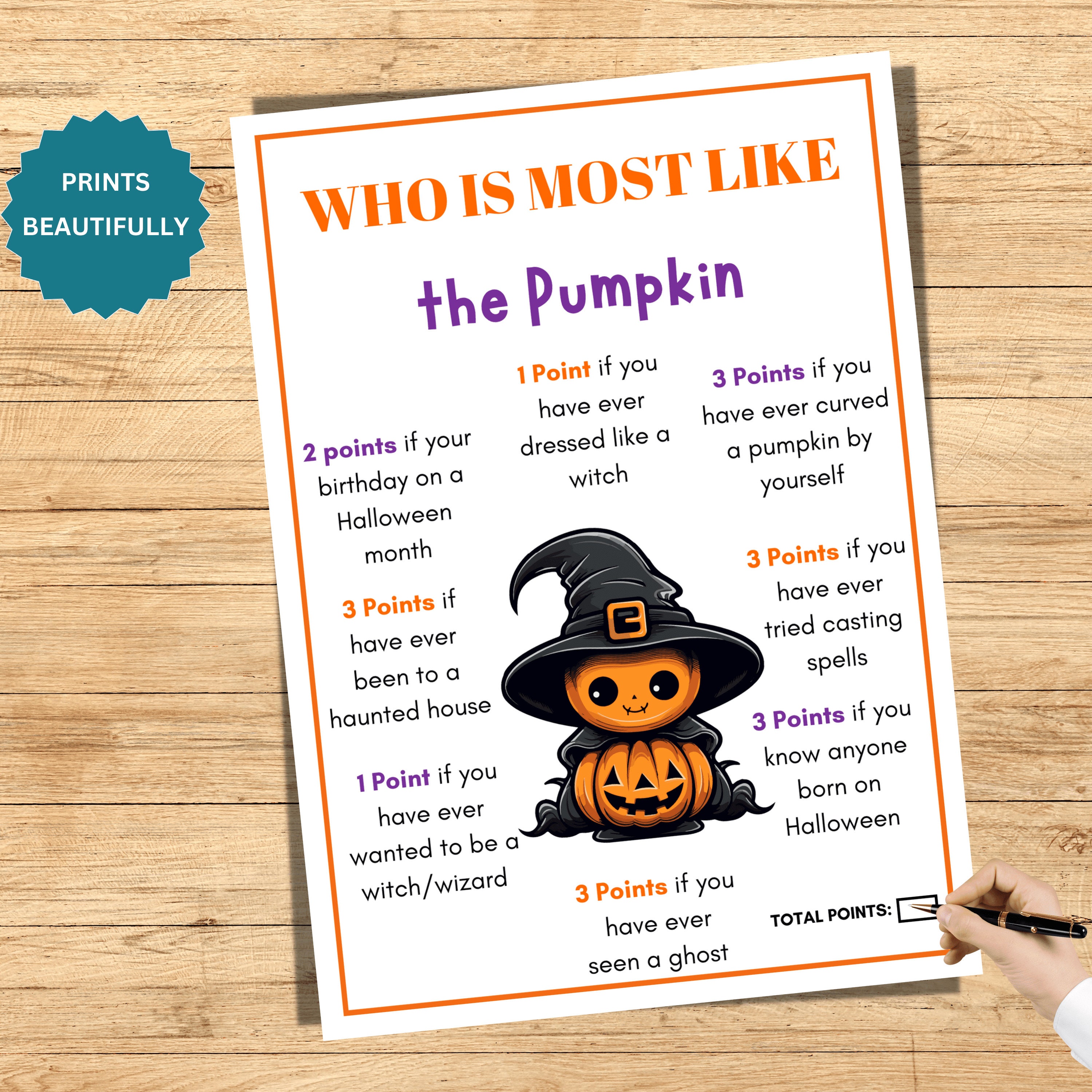 Halloween Who is Most Like Game Bundle, Halloween Party Games for Kids ...