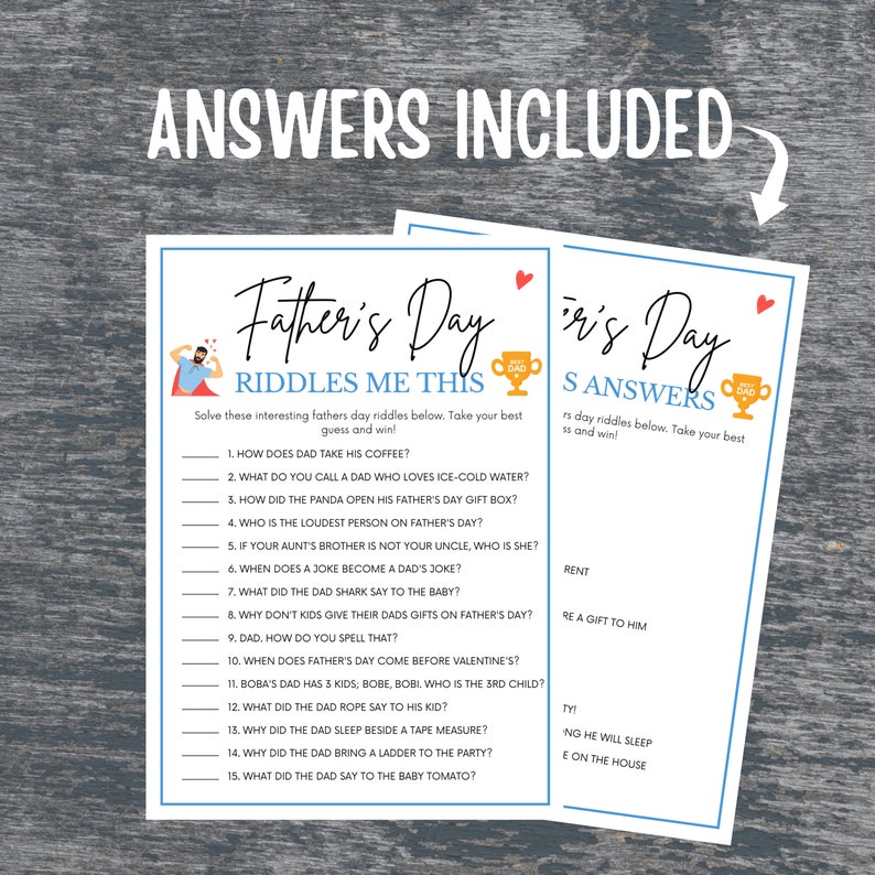 Fathers Day Games, 35 Game SUPER Bundle, Fathers Day Party Games, Games ...