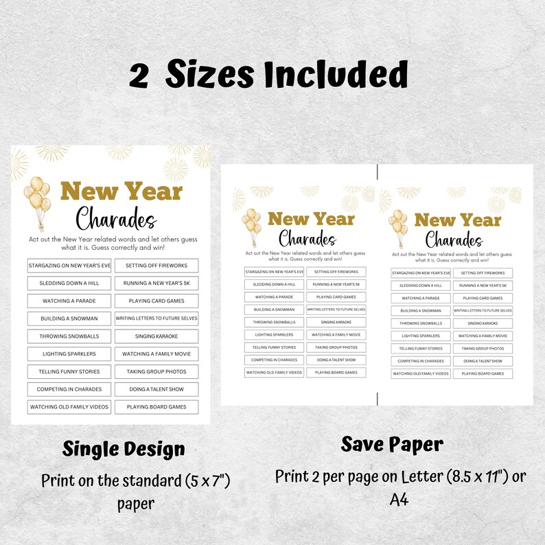 New Year Games, Charades, New Year Party Games, New Year's Eve ...