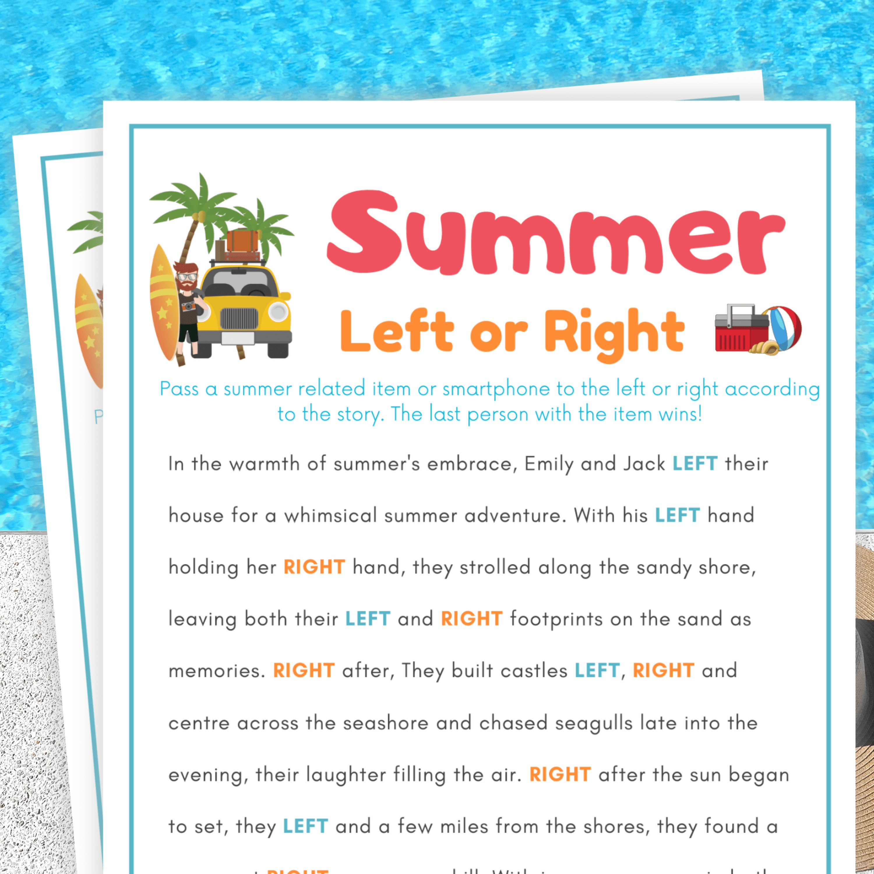 Summer Left or Right, Summer Games, Summer Games for Kids, Summer ...