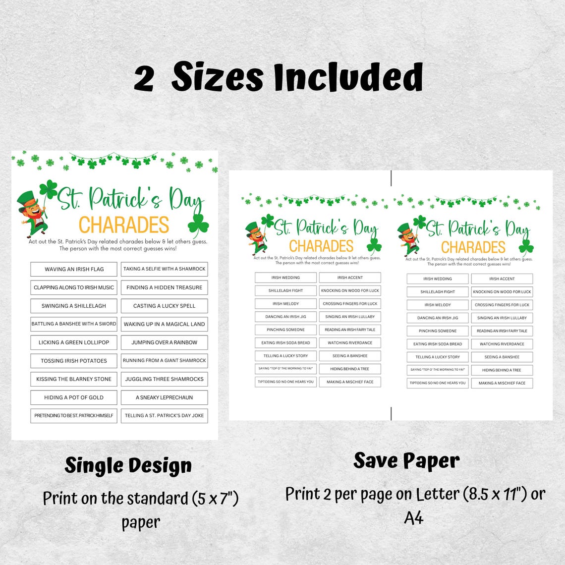 St Patricks Day Charades, St Patricks Day Games, St. Patrick's Day ...