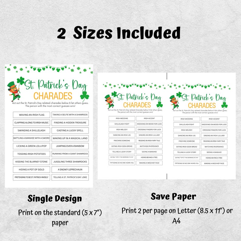 St Patricks Day Charades, St Patricks Day Games, St. Patrick's Day ...