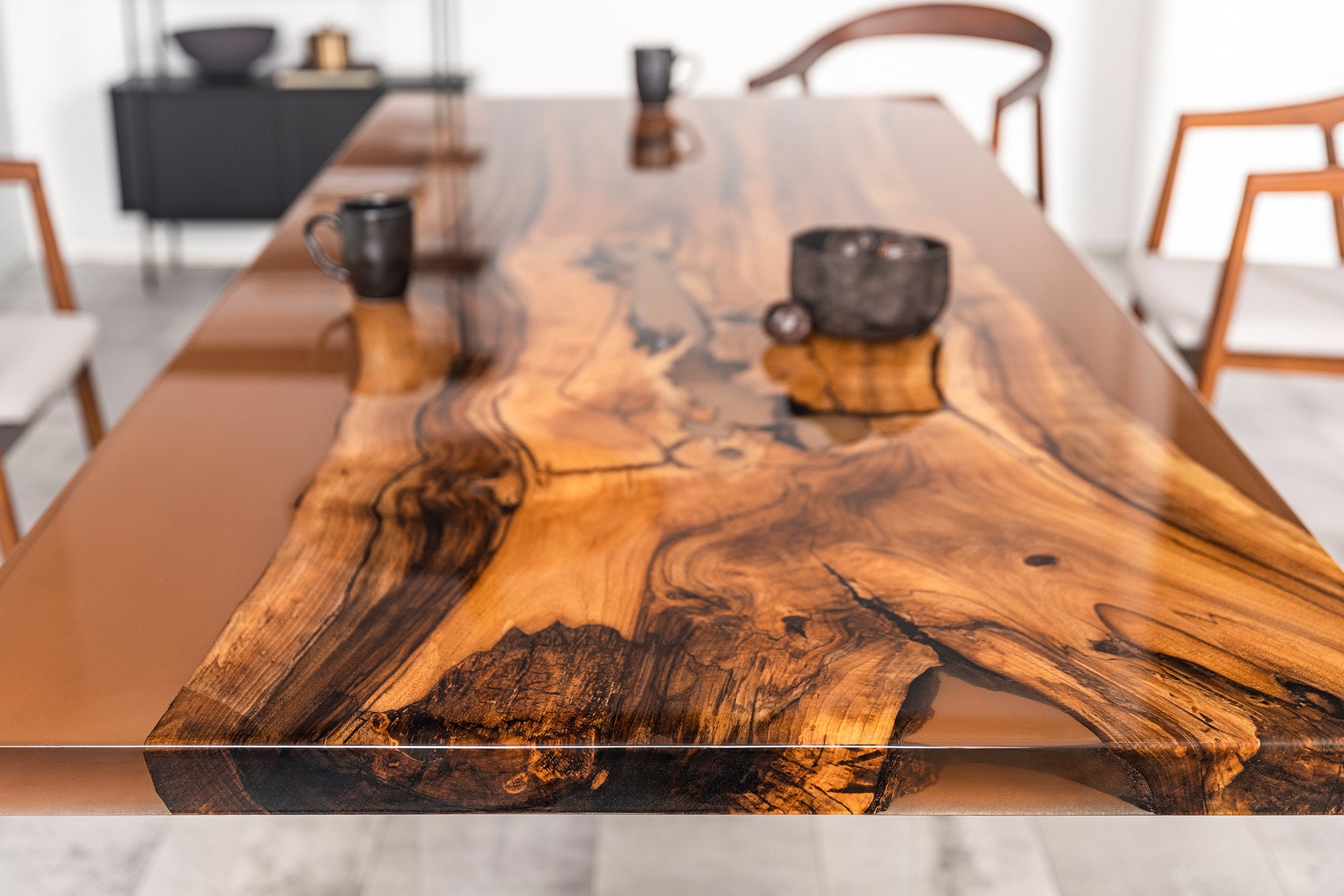 Custom Order Epoxy River Table Walnut Epoxy Resin Table Dining Table ...