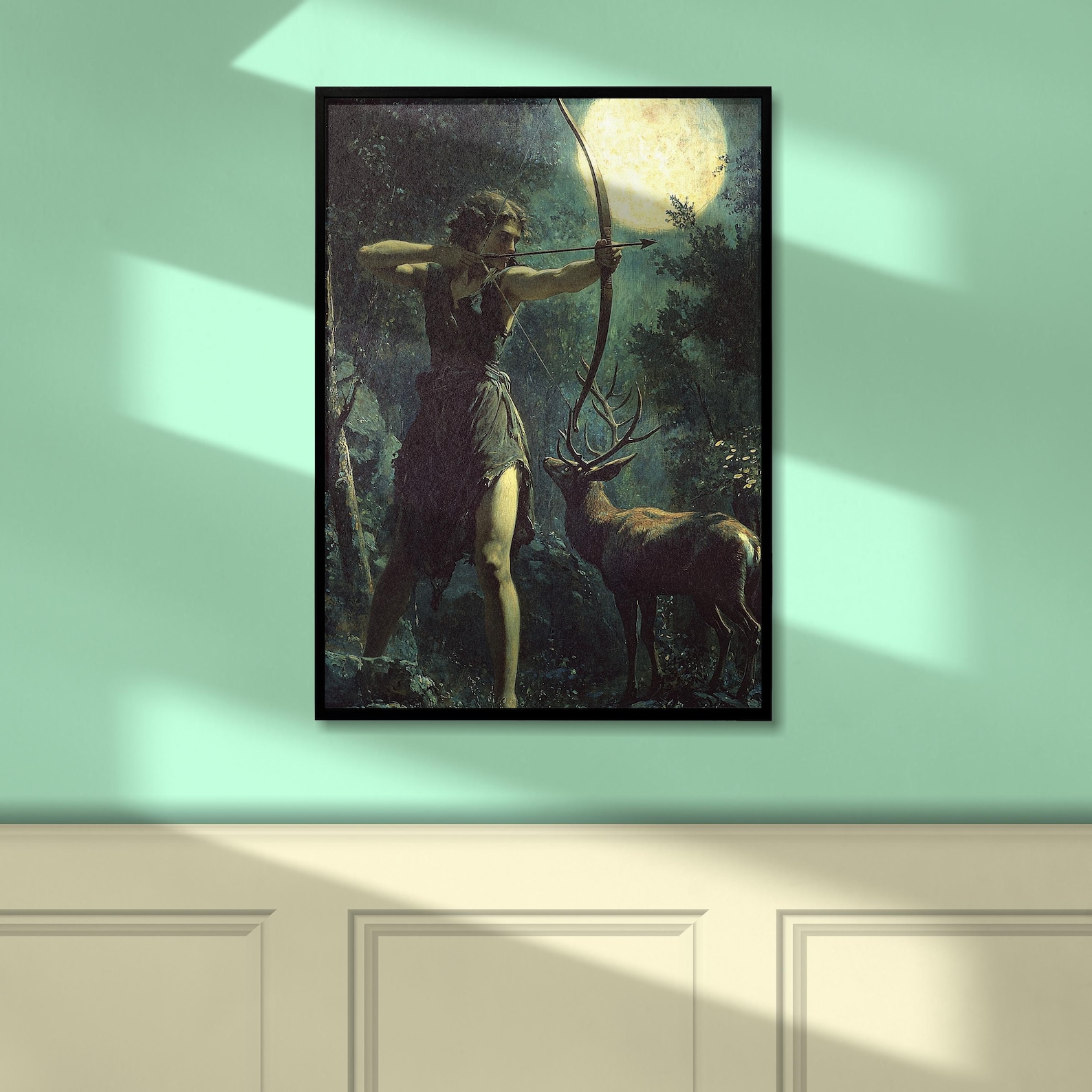 Artemis Goddess of the Hunt – Moonlit Greek Goddess Wall Art - Greek ...