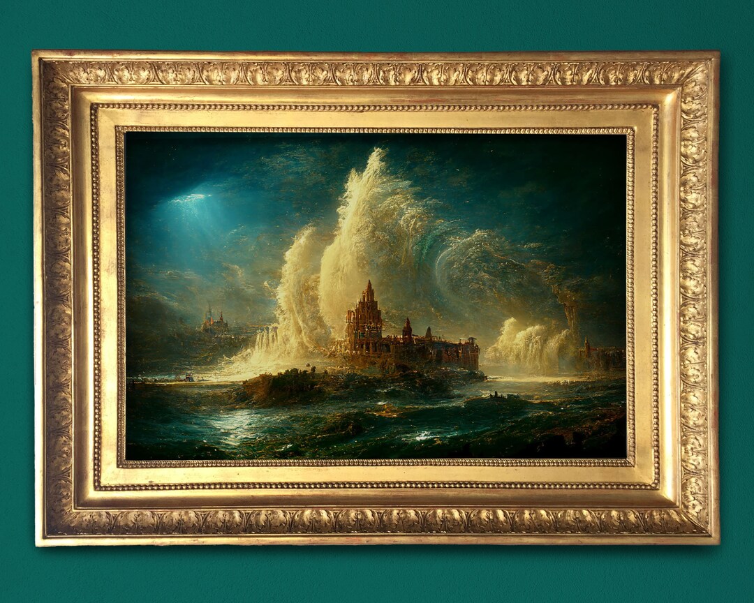 Downfall of Atlantis Wall Art Digital Painting Printable Atlantis Art ...