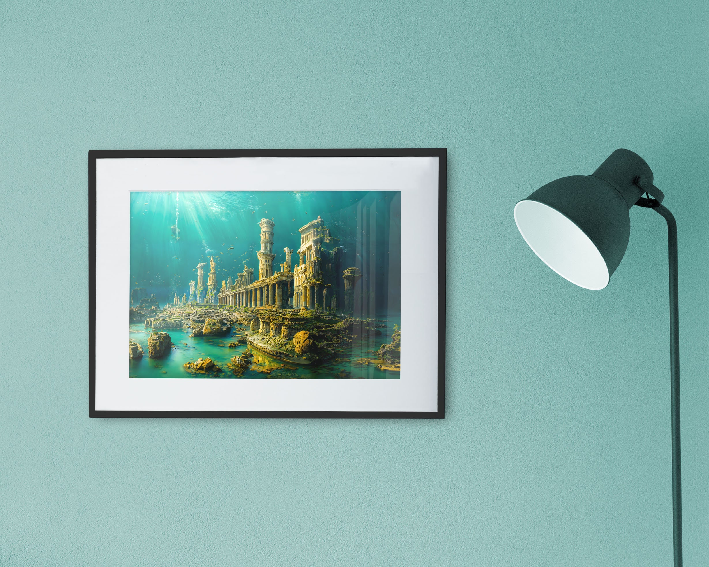 The Mysteries of Atlantis Wall Art Nautical Decor Digital Painting ...