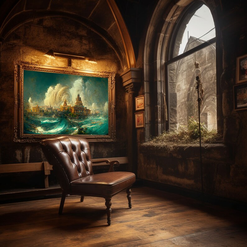 The Legend of Atlantis Wall Art Digital Painting Printable Atlantis Art ...