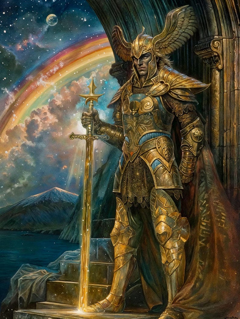 Heimdall of Asgard – Watchman of the Gods, Heroic Fantasy Art, Bifrost ...