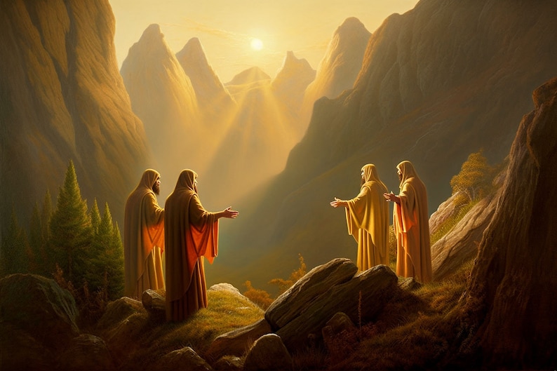 Transfiguration of Jesus Christ Art Print Italian Renaissance Style 05 ...