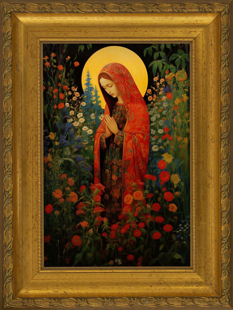 Virgin Mary Russian Painting Russian Artwork Russian Fairytale Art ...