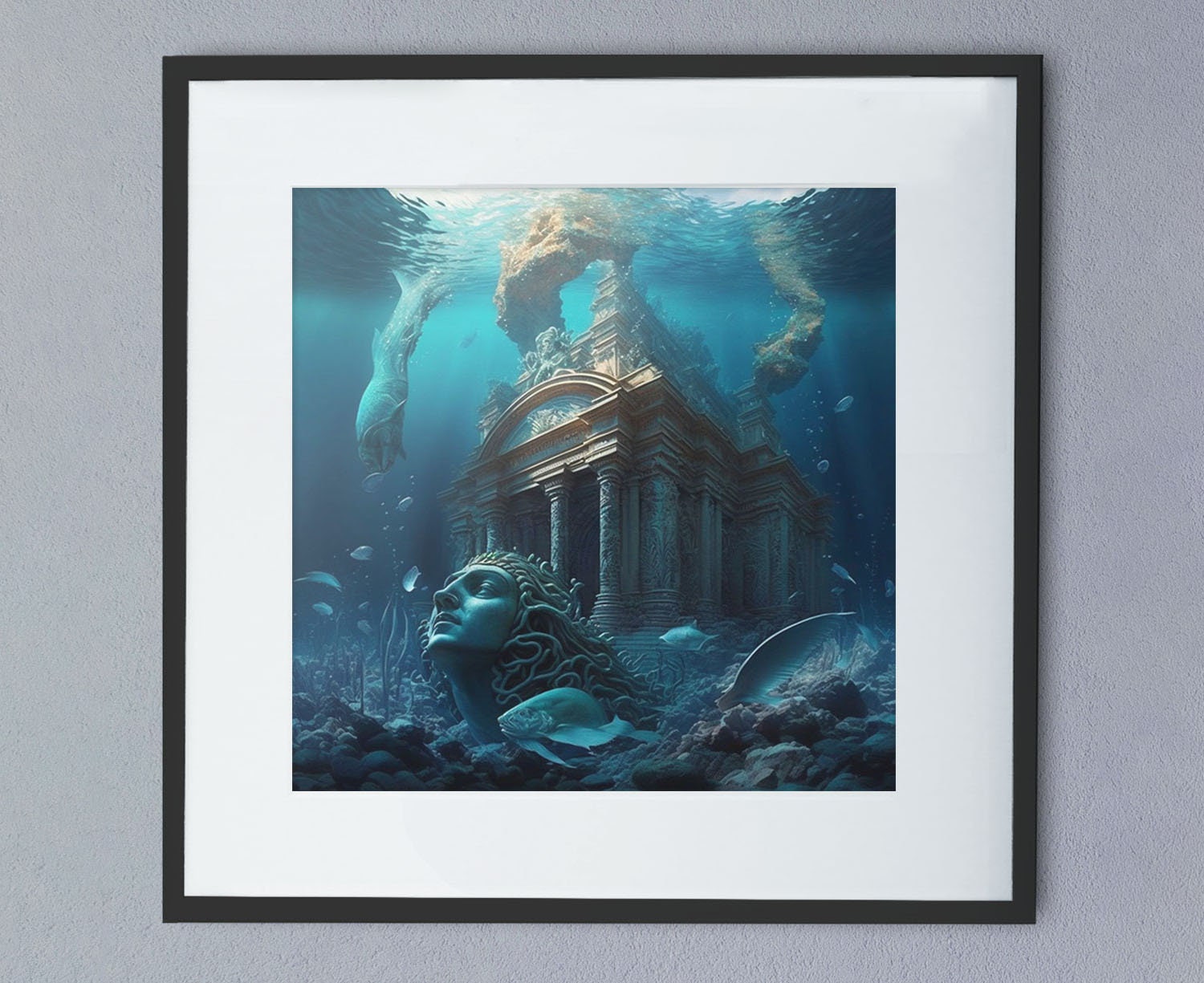 Underwater City Digital Painting, Printable Wall Art, Digital Download ...