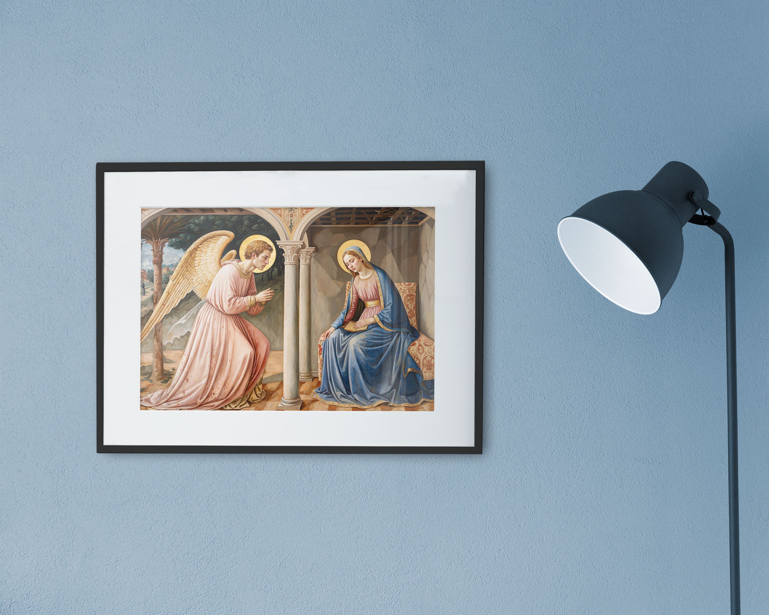 The Annunciation Painting Art - Angel Gabriel & Virgin Mary Fra ...