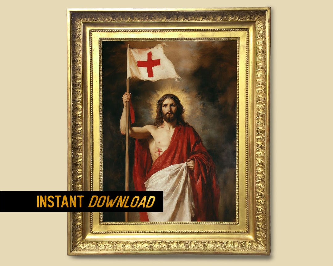 Triumphant Resurrection of Christ Painting, Baroque Christ is Risen ...