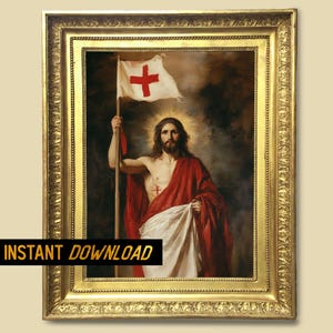 Triumphant Resurrection of Christ Painting, Baroque Christ is Risen ...