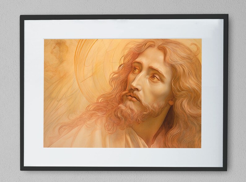 Portrait of Jesus Christ Art Print Renaissance Style 19 - Etsy