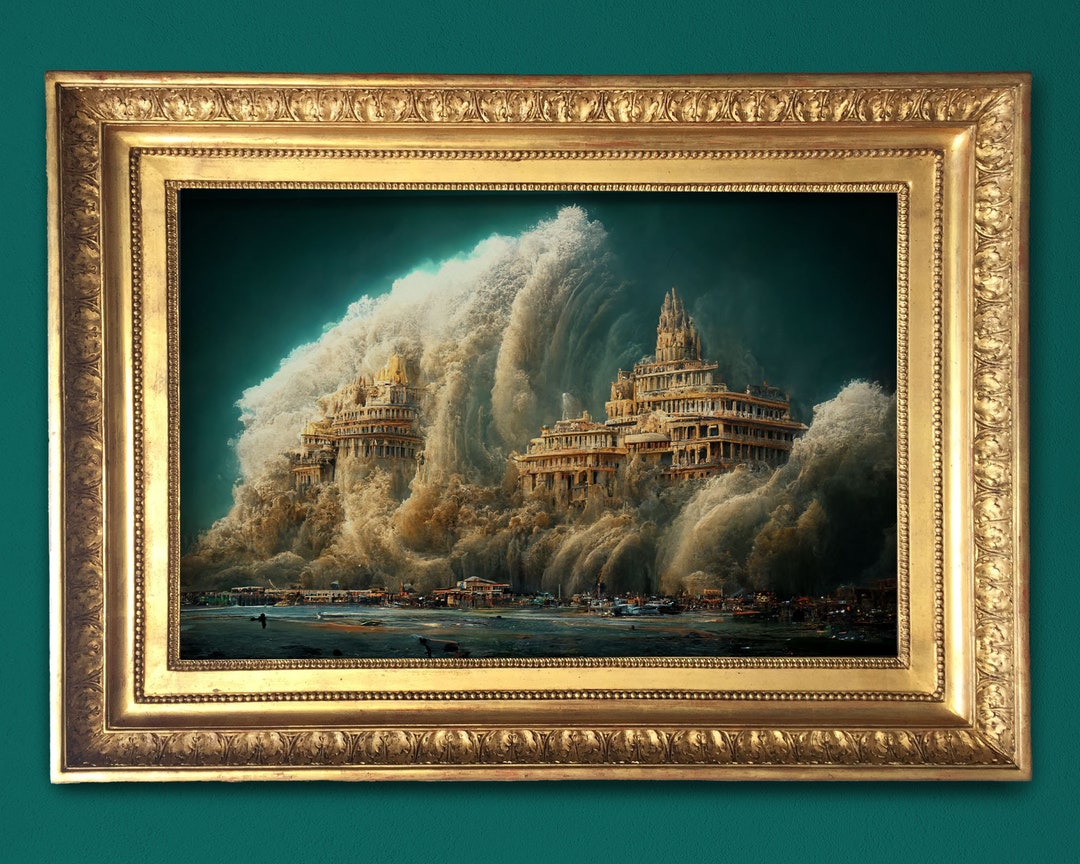 The Legend of Atlantis Wall Art Digital Painting Mythology Artwork ...