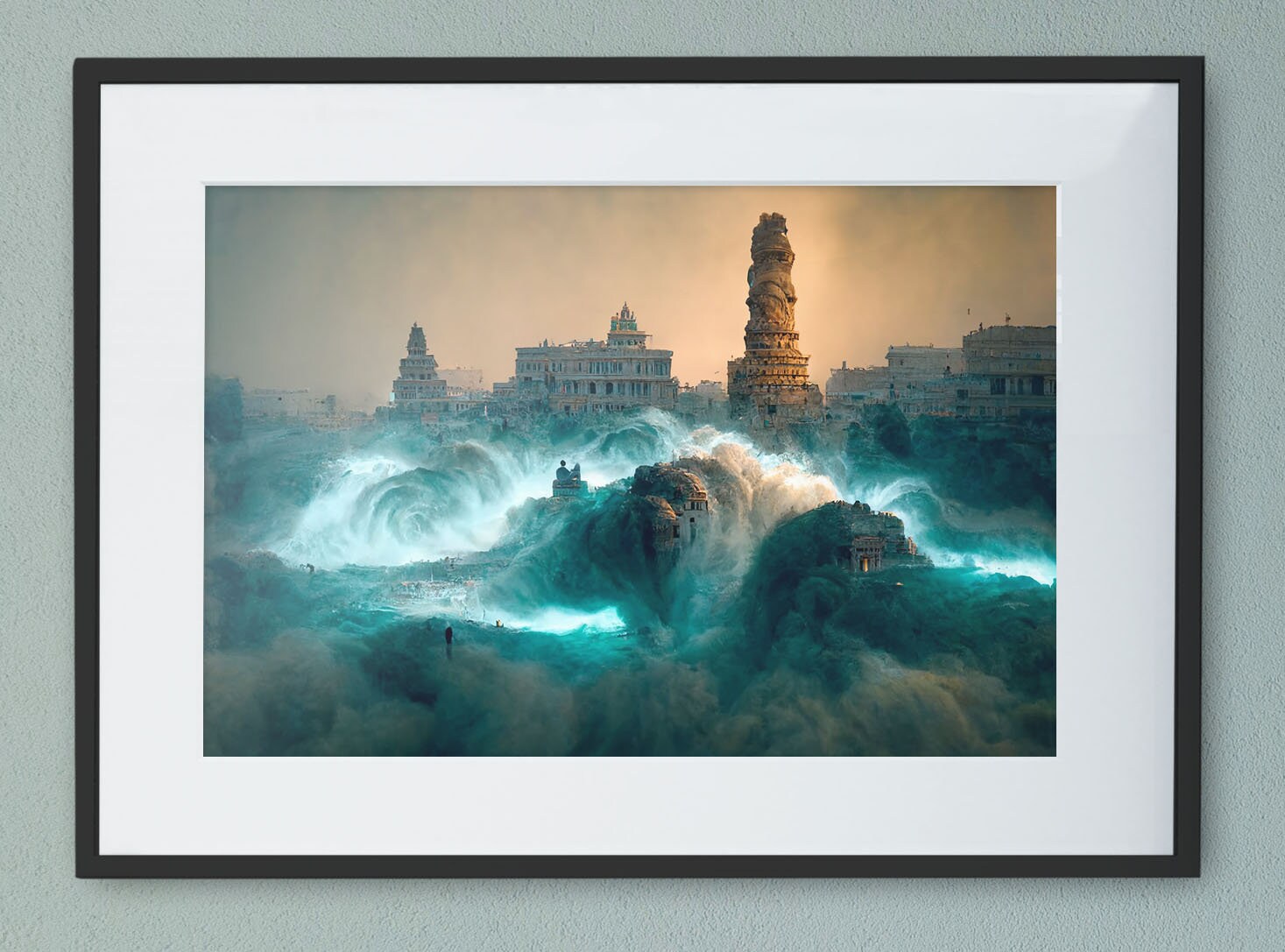 Mythology Artwork Fall of Atlantis Digital Painting Legend of Atlantis ...
