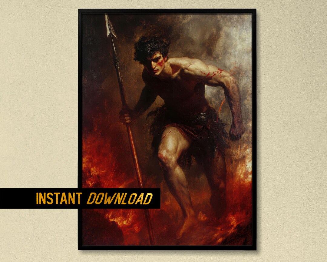 Ares God of War in Battle, Epic Greek God Ares, Spartan Hero, Dark ...