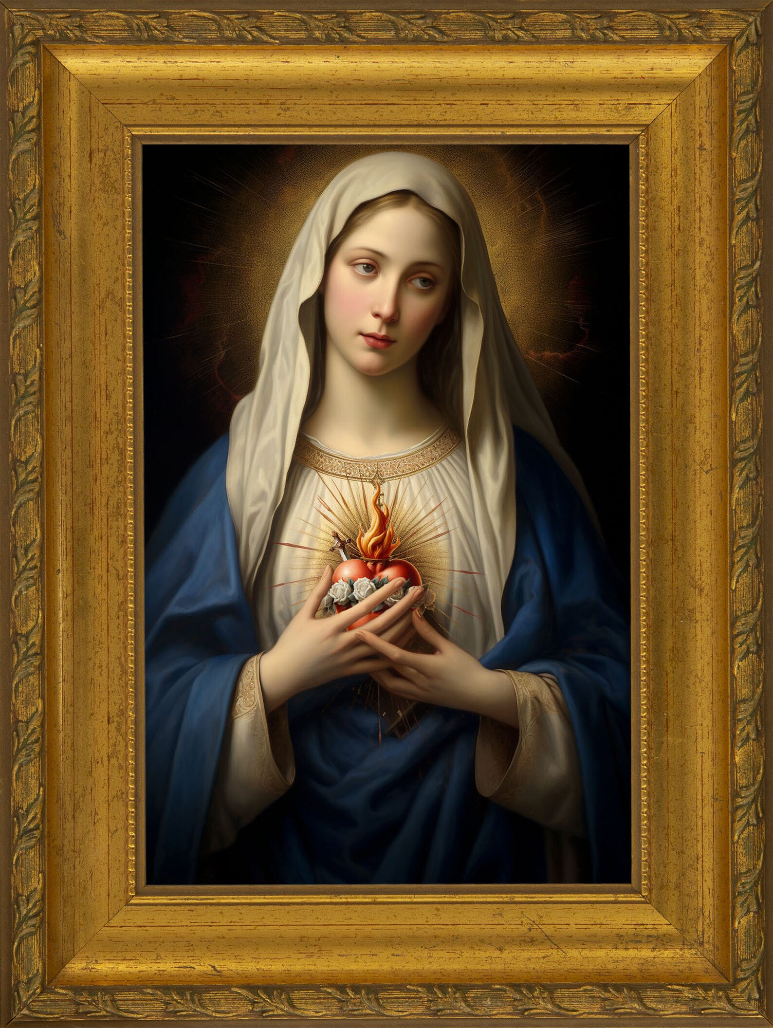 Immaculate Heart of Mary Art , Italian Renaissance Art , Virgin Mary ...