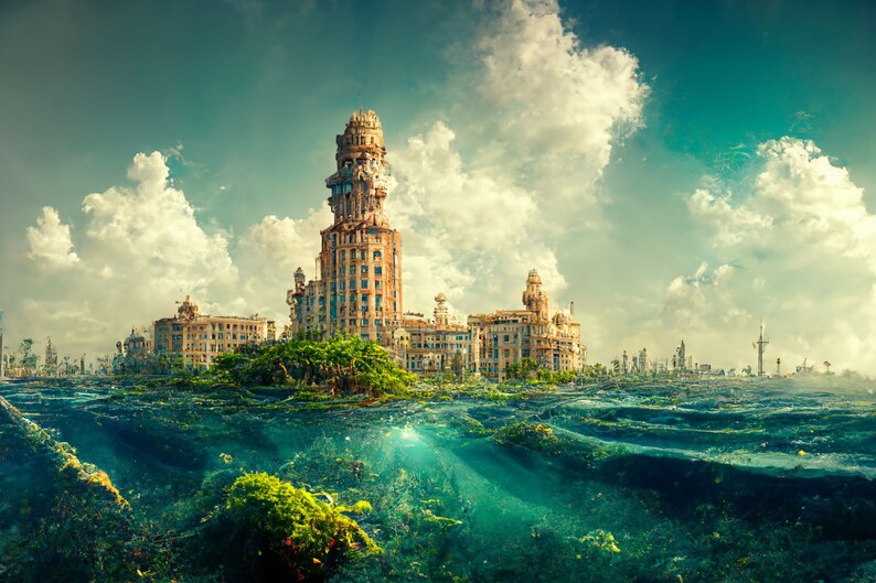 Atlantis Digital Painting, Printable Wall Art, Digital Download 10 - Etsy