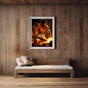 God Hephaestus Art - Ancien Greek Gods Art Print - Hephaestus God of ...