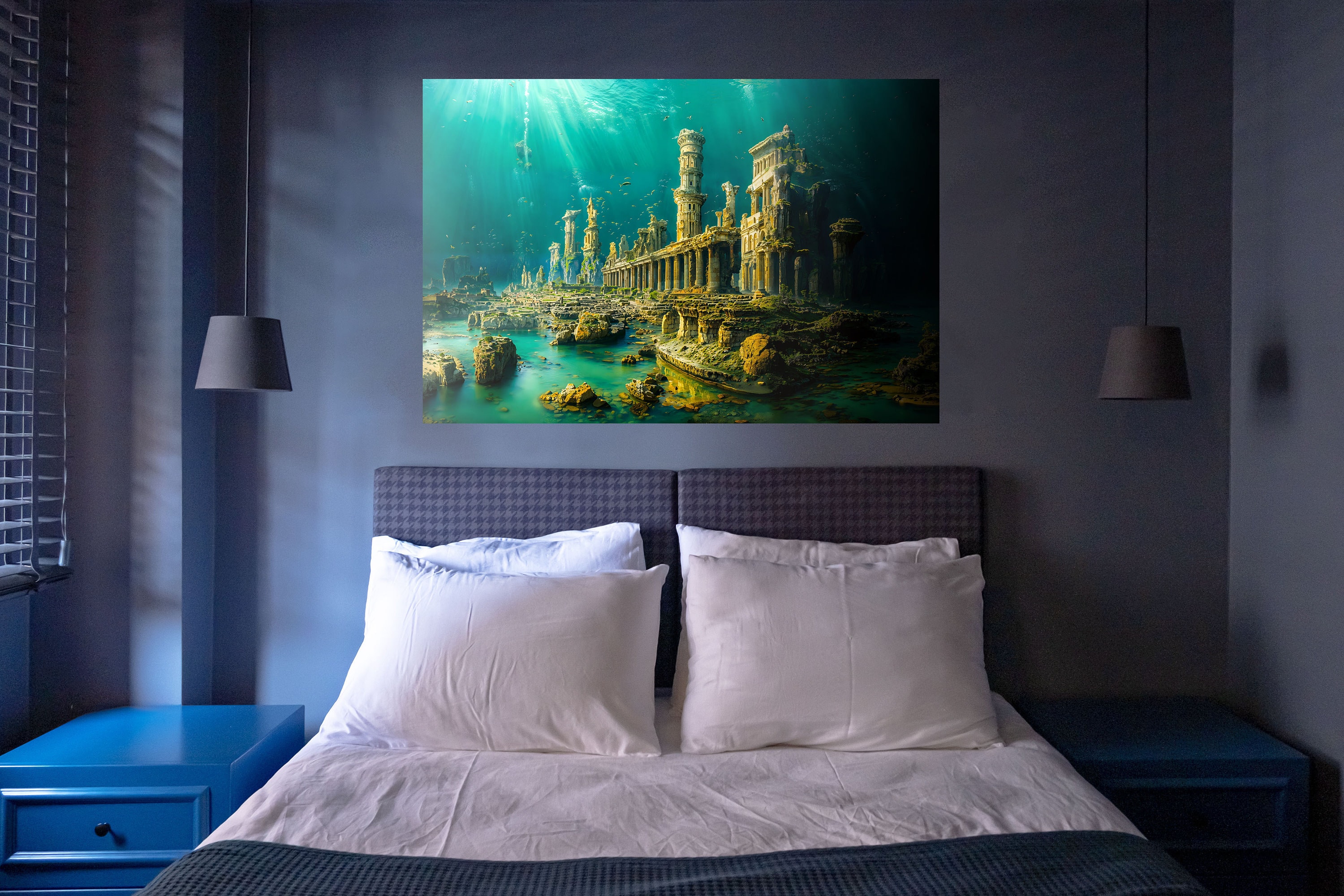 The Mysteries of Atlantis Wall Art | Nautical Decor | Digital Painting ...