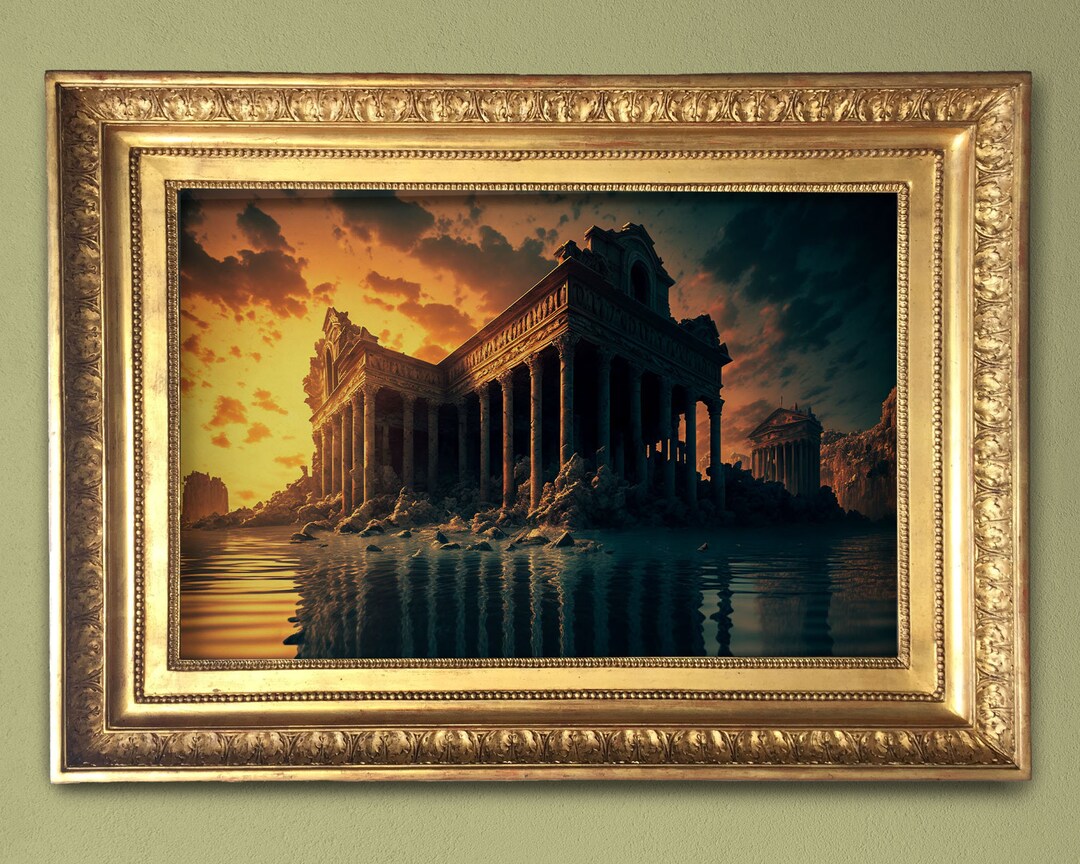 Temple of Atlantis Wall Art | Printable Atlantis Art | Mythology ...