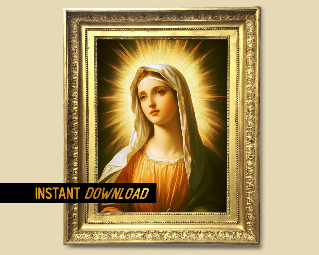 Italian Renaissance Virgin Mary Art - Immaculate Virgin Religious Wall ...