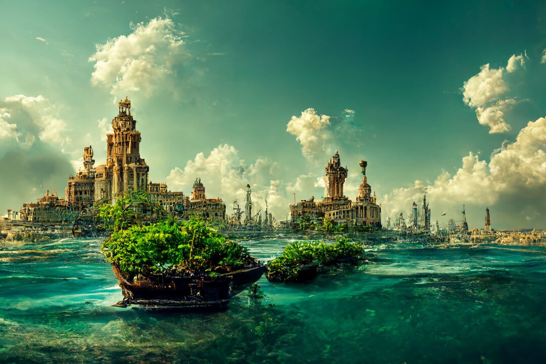 Atlantis Digital Painting, Printable Wall Art, Digital Download (12) - Etsy