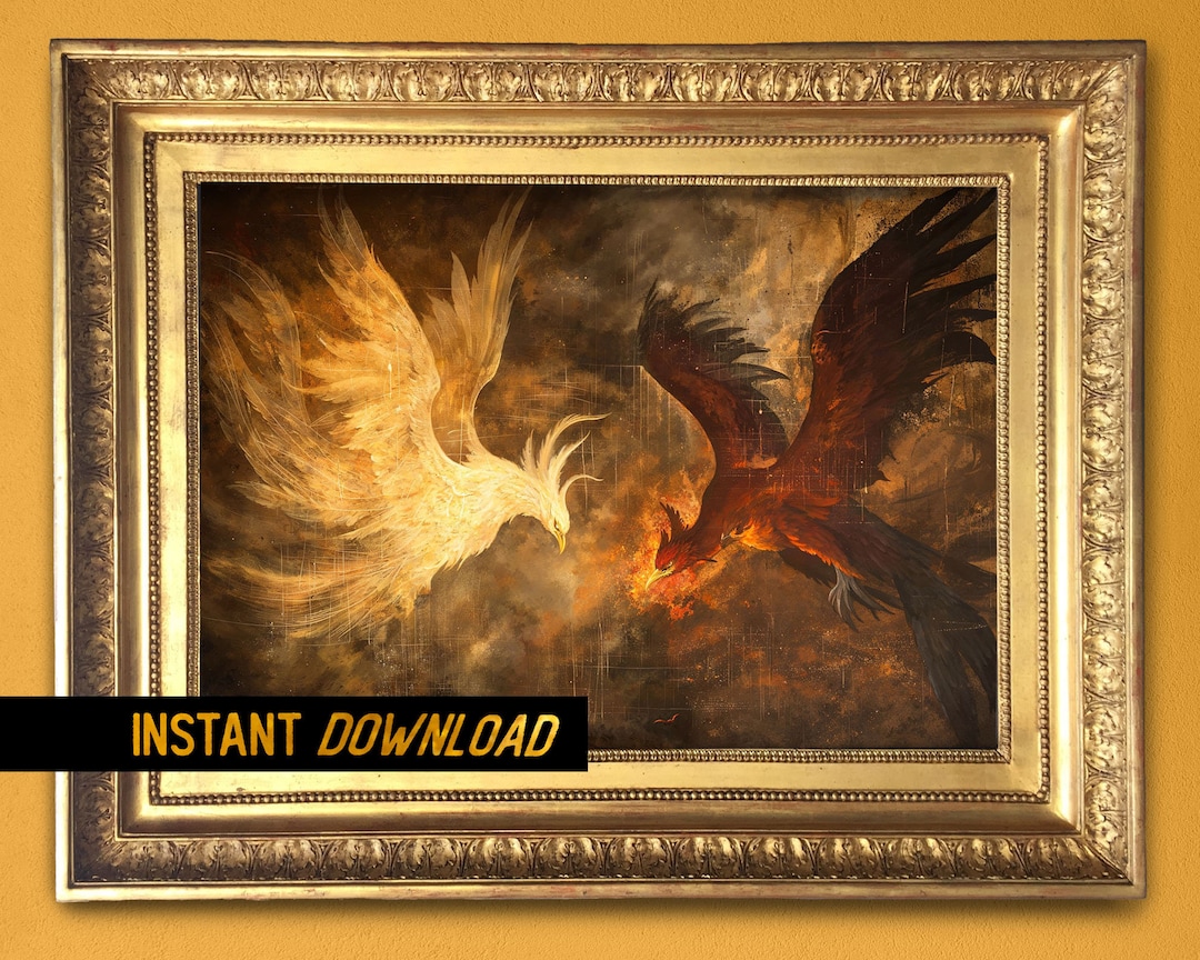 Phoenix Battle Art - Medieval War & Mythology Artwork - Phoenix Vs ...
