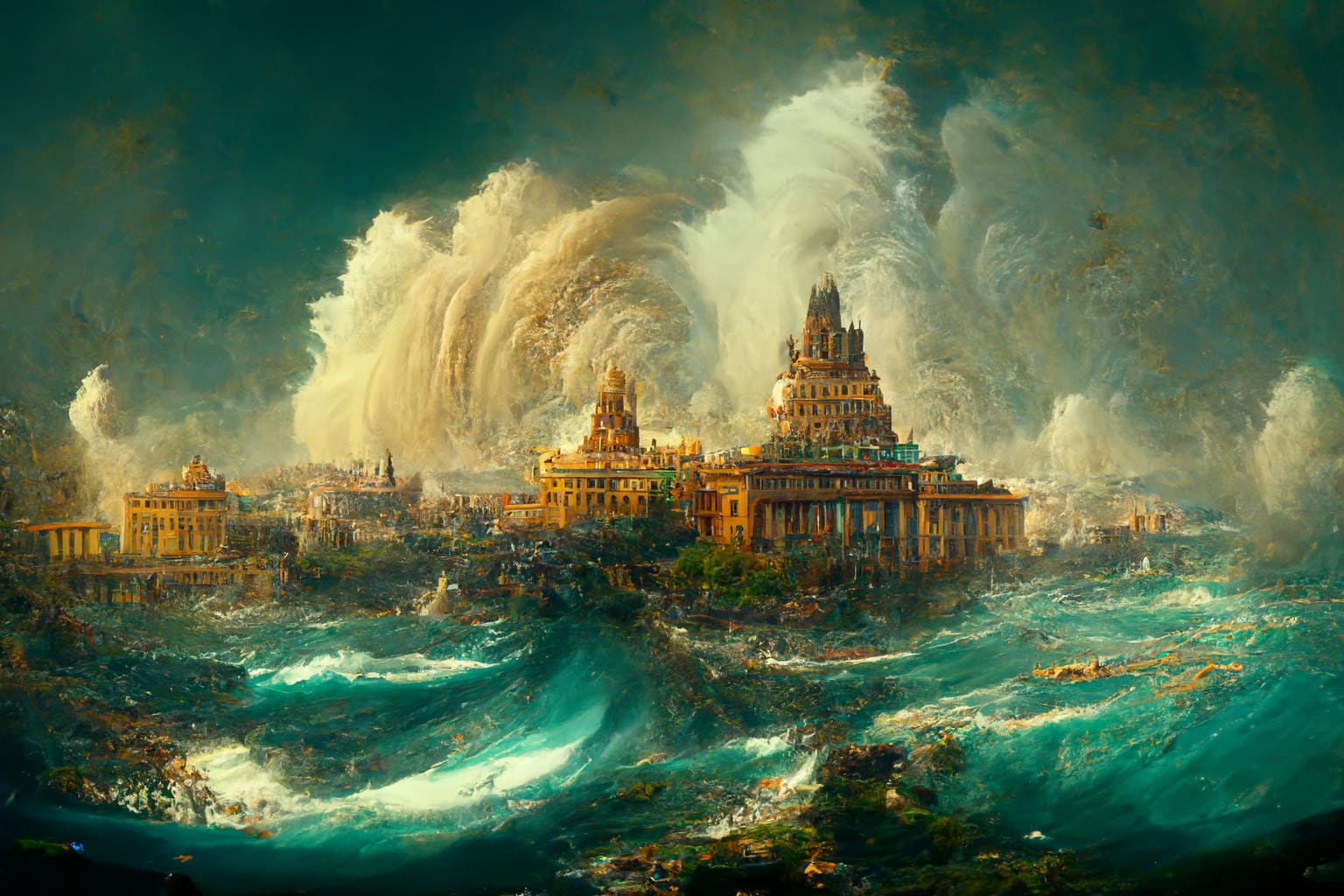 The Legend of Atlantis Wall Art Digital Painting Printable Atlantis Art ...