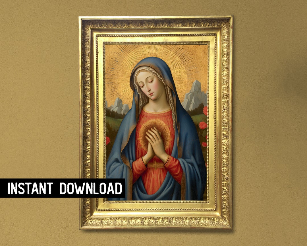 Virgin Mary Medieval Painting - Spiritual Grace Art Italy Medieval Our ...